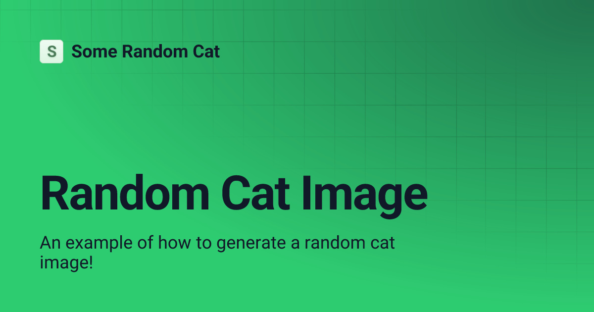 Random Cat Image | Some Random Cat